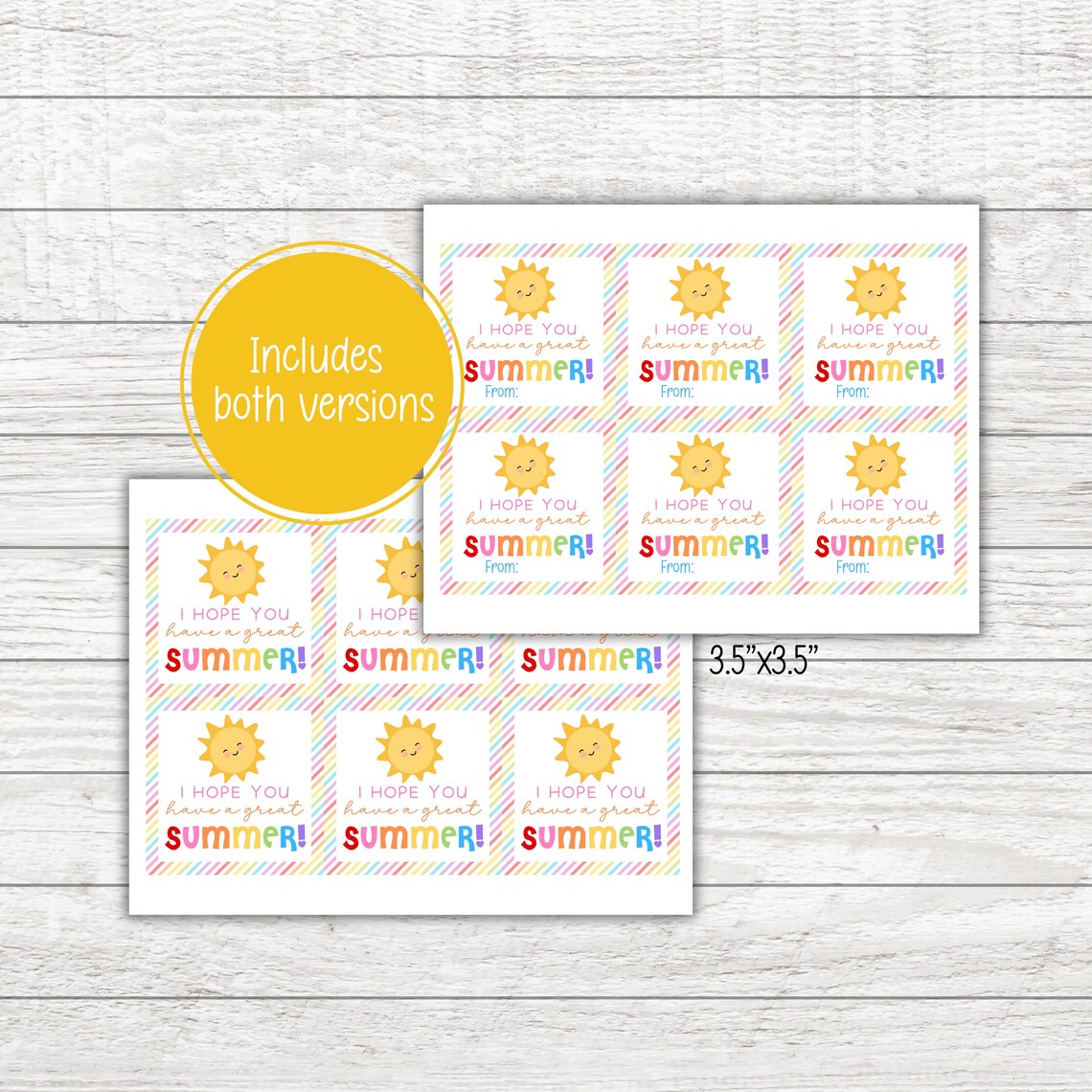 End of School Year Gift Tags Preschool Classroom Printable Kids Teacher ...