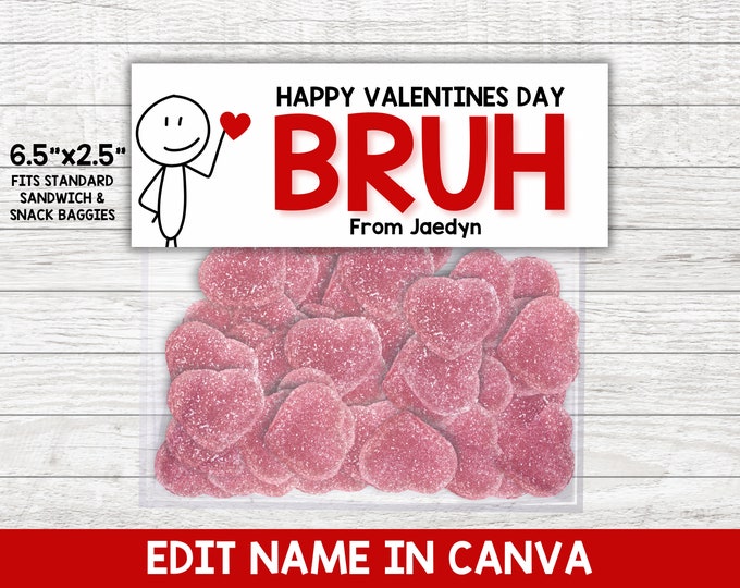 EDITABLE Funny Slang Kids Valentines, Simple Valentines Day Cards for ...