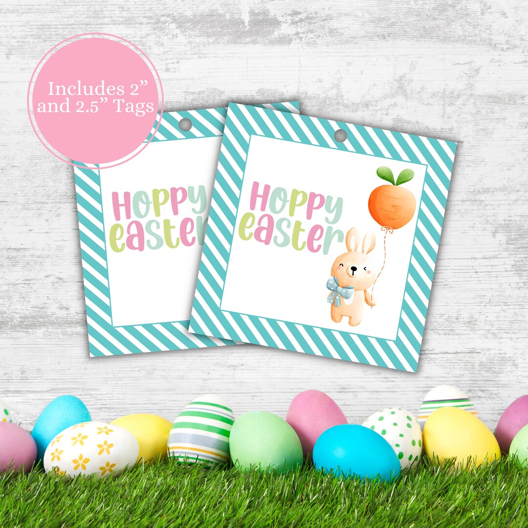 PRINTABLE Easter Tag, Goodie Bag Tags, Gift Tags, Easter Basket Tags ...