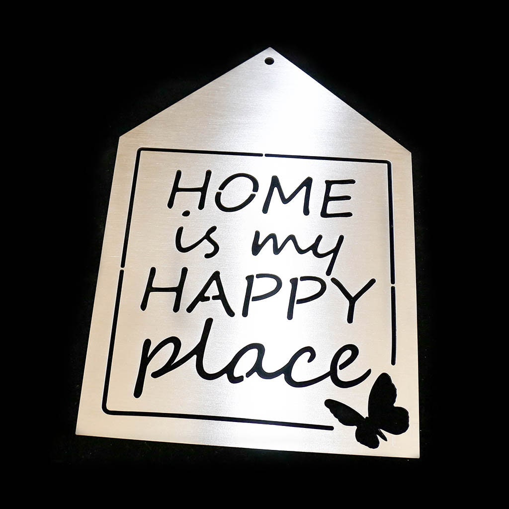 Stainless Steel home is My Happy Place Sign - Etsy
