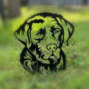Labrador Dog Breed Garden Wall Art Decor, Labrador Garden Ornament ...