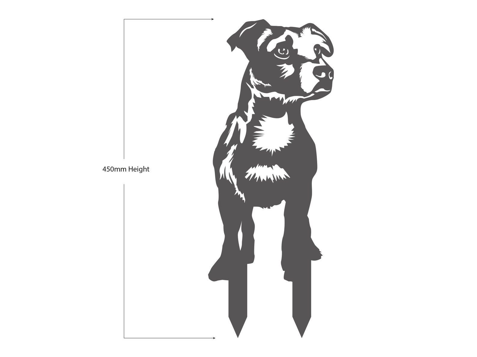 Jack Russell Terrier Metal Dog Breed Garden Decoration With Spike, Jack ...
