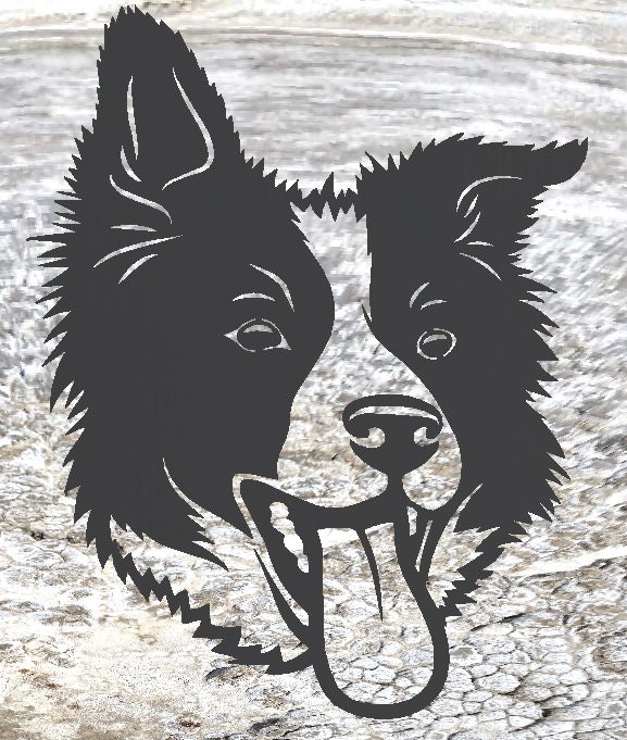 Border Collie Dog Rusty Metal Dog, Garden Ornament, Metal Art, Metal ...