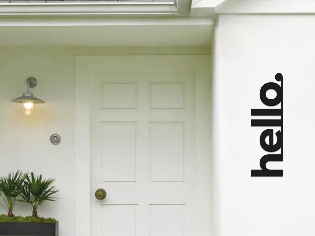 Hello Metal Wall Decor Hello Steel Wall Sign Entryway Wall - Etsy
