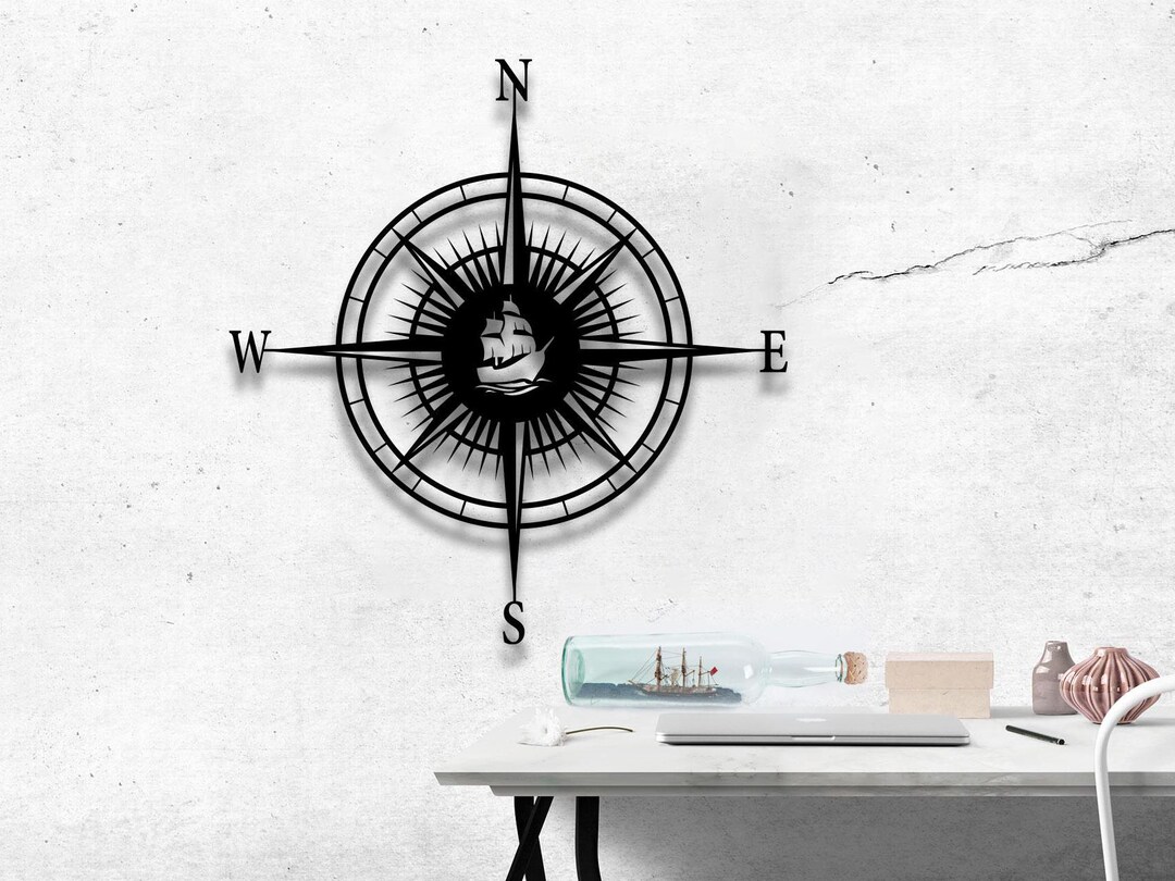 Metal Steel COMPASS Decoration,garden Ornament, GARDEN Decoration ...