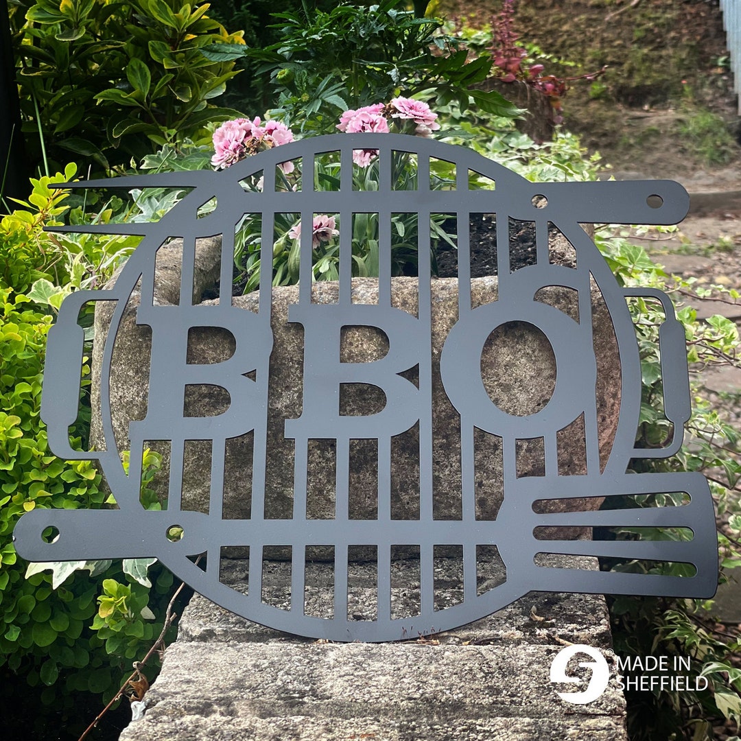 Personalised Metal BBQ Sign Steel Wall Art, Fathers Day Custom Sign ...