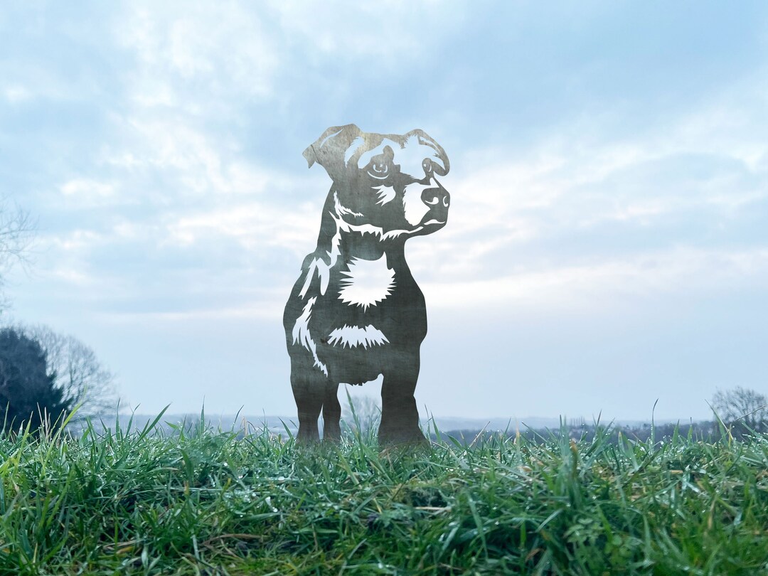 Jack Russell Terrier Metal Dog Breed Garden Decoration With Spike, Jack ...