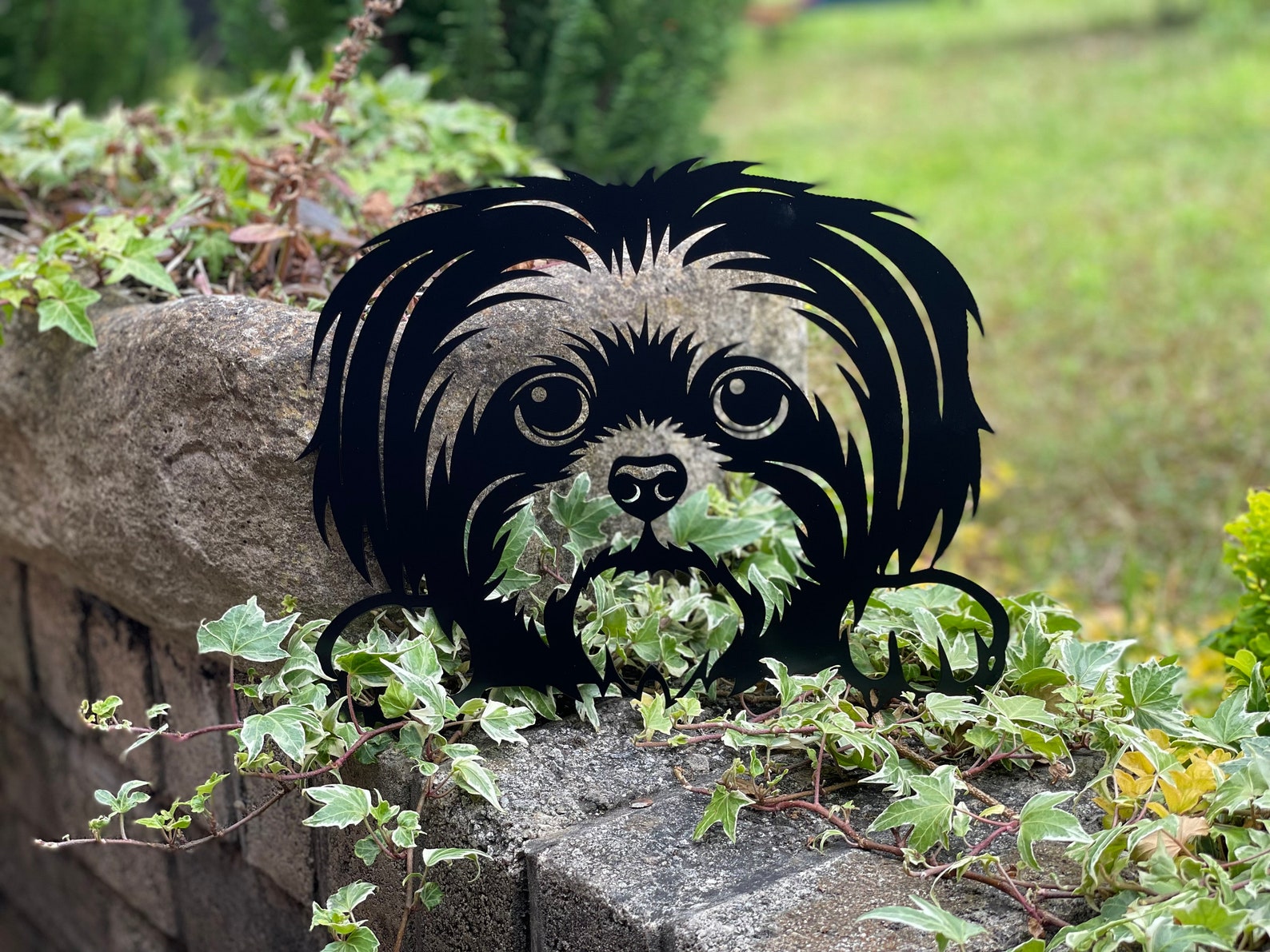 Shih Tzu Dog Breed Steel Wall Art, Shih Tzu Dog Garden Decoration, Shih ...
