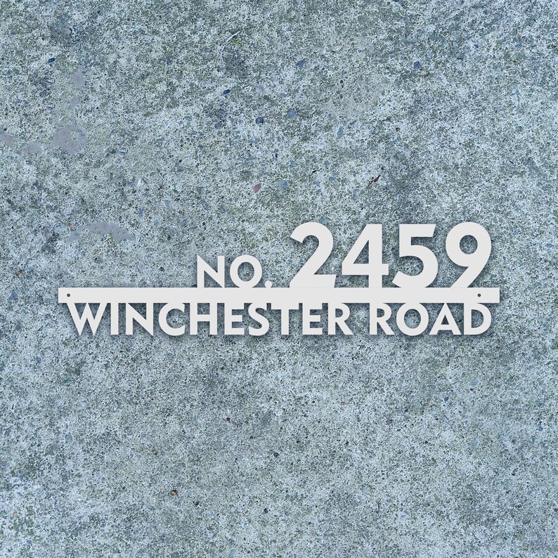 Modern House Numbers Address Signage, Outdoor Metal Address Sign and ...