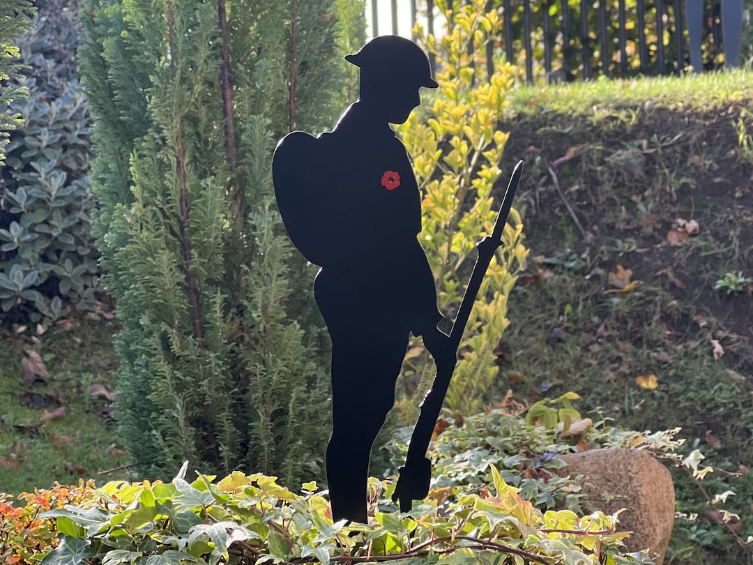 12" to 5 Foot Tall Metal Unknown Soldier Statue, Commemorative Soldier ...