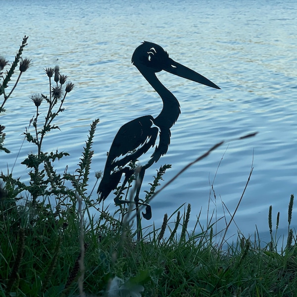 Metal Heron - Etsy