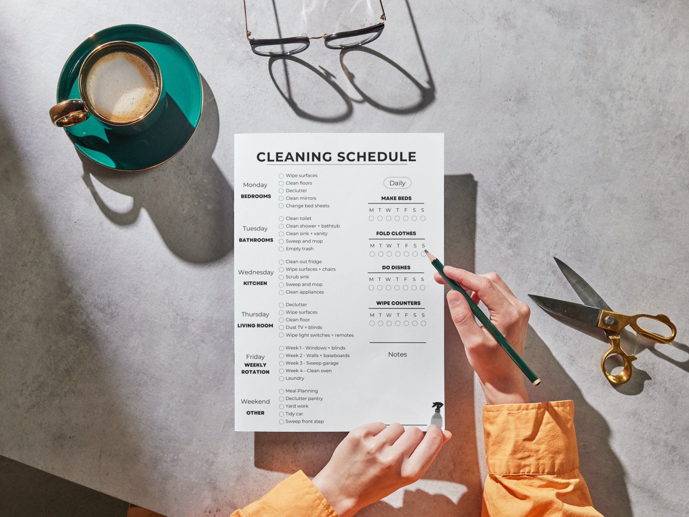 MEGA Cleaning Checklist Bundle L Cleaning Schedule L Cleaning Printable ...