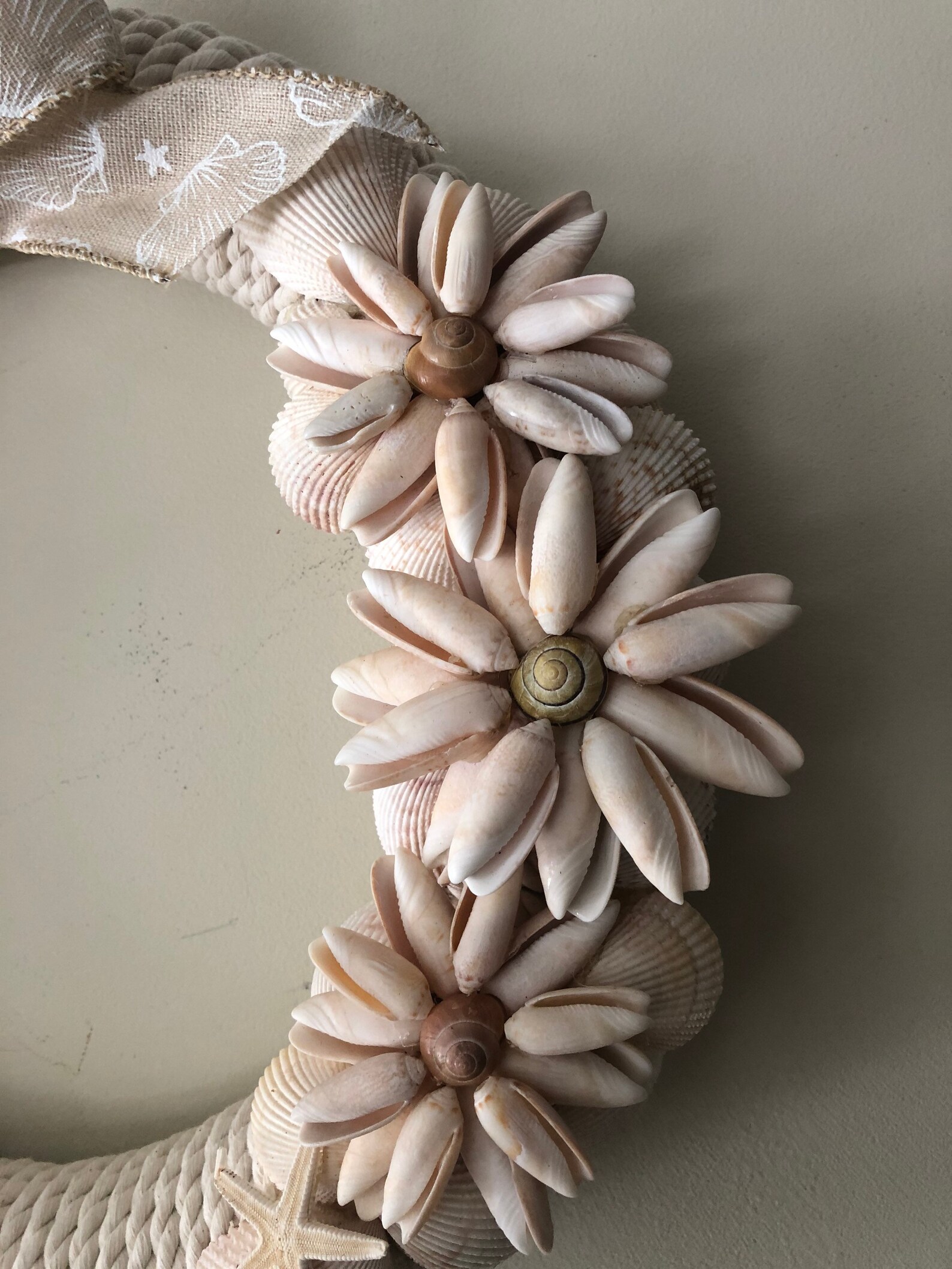 15 Inch Shell and Rope Wreath - Etsy Canada