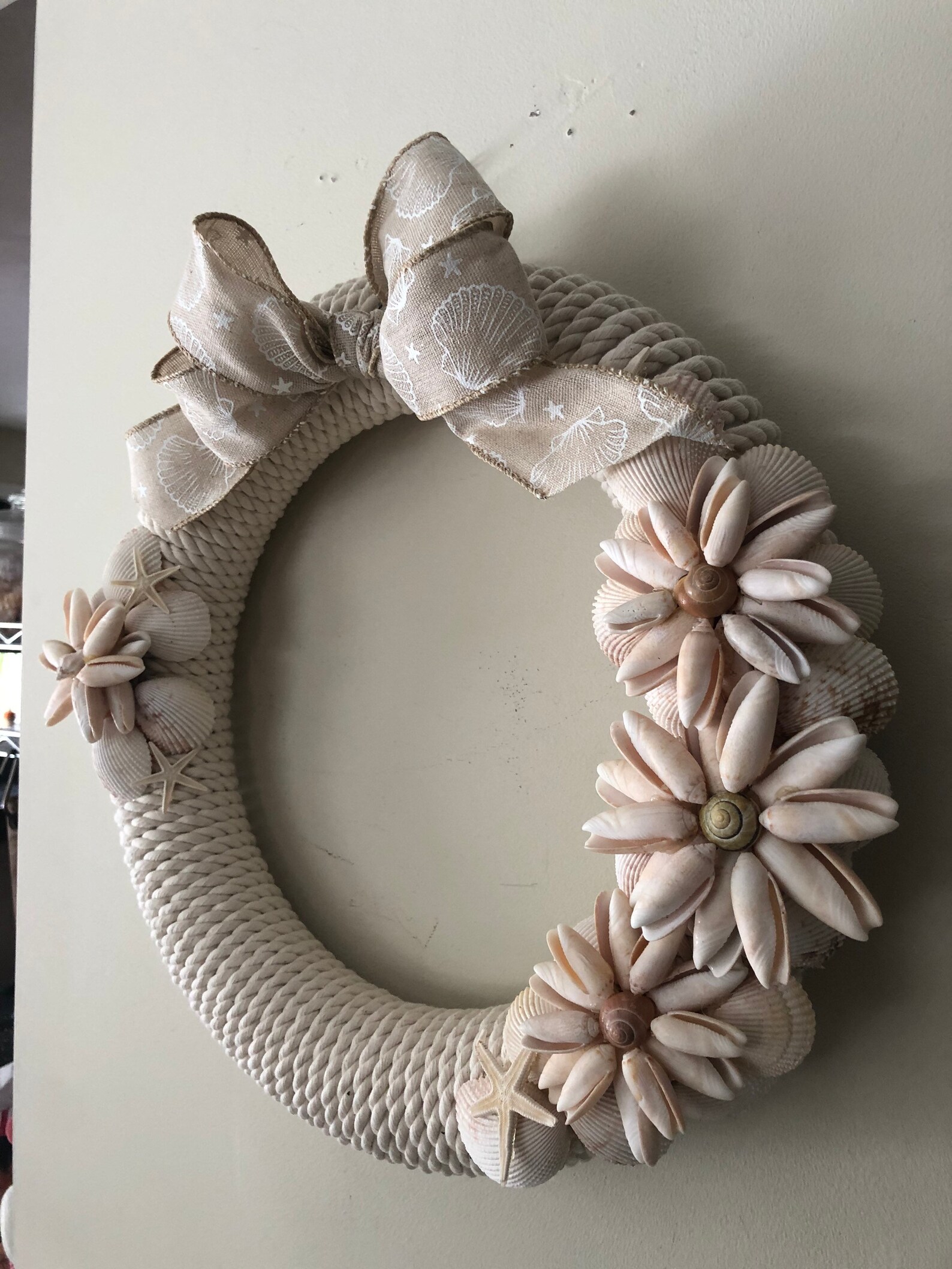 15 Inch Shell and Rope Wreath - Etsy Canada