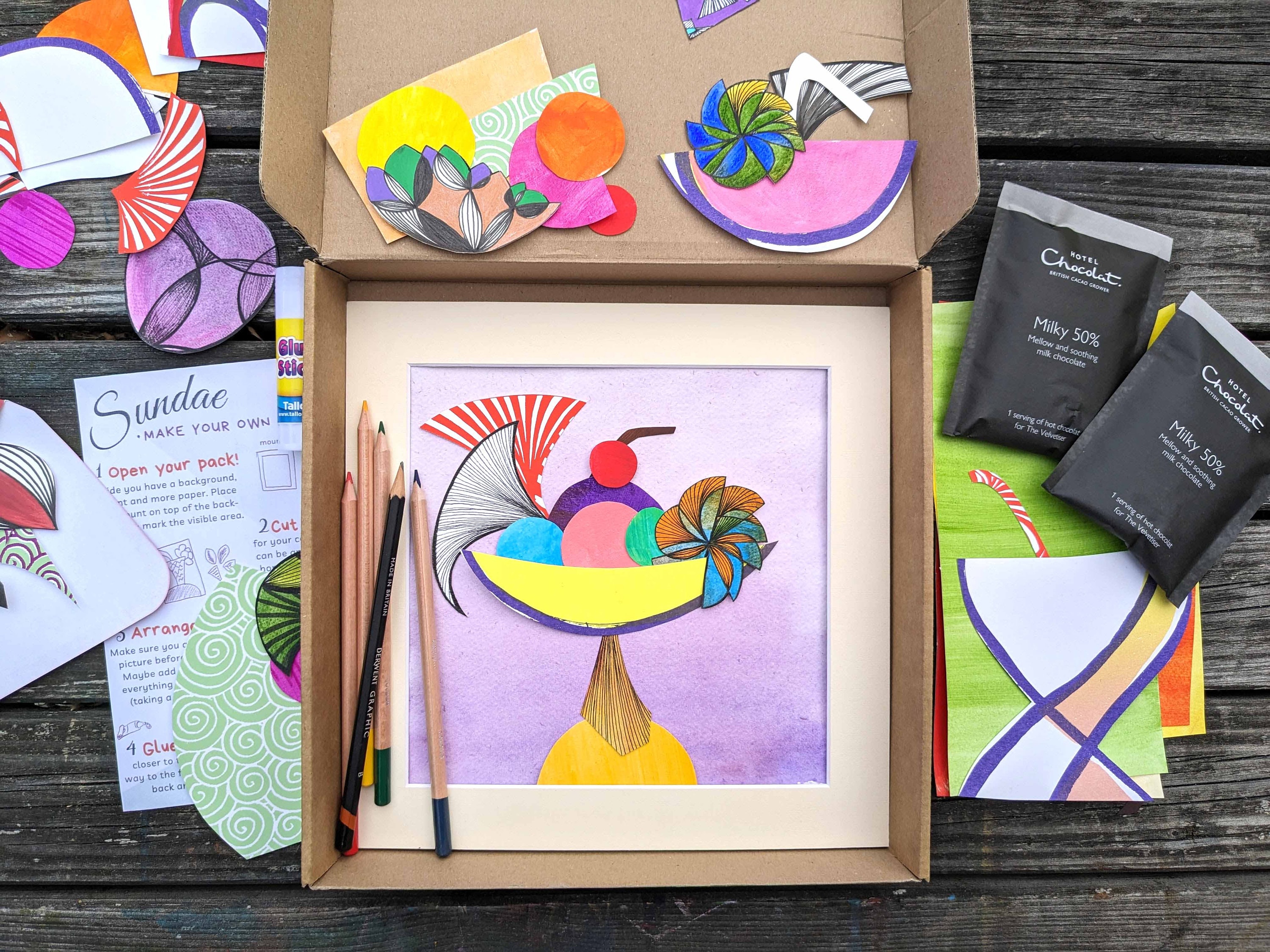 Make Your Own Sundae Unique Collage Art Kit Fun Activity - Etsy