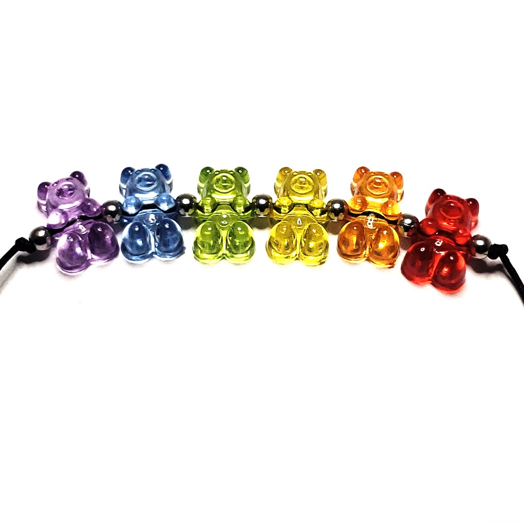 Mini Gummy Bear Bracelet in LGBT Flag Colors Gay Pride Lesbian - Etsy