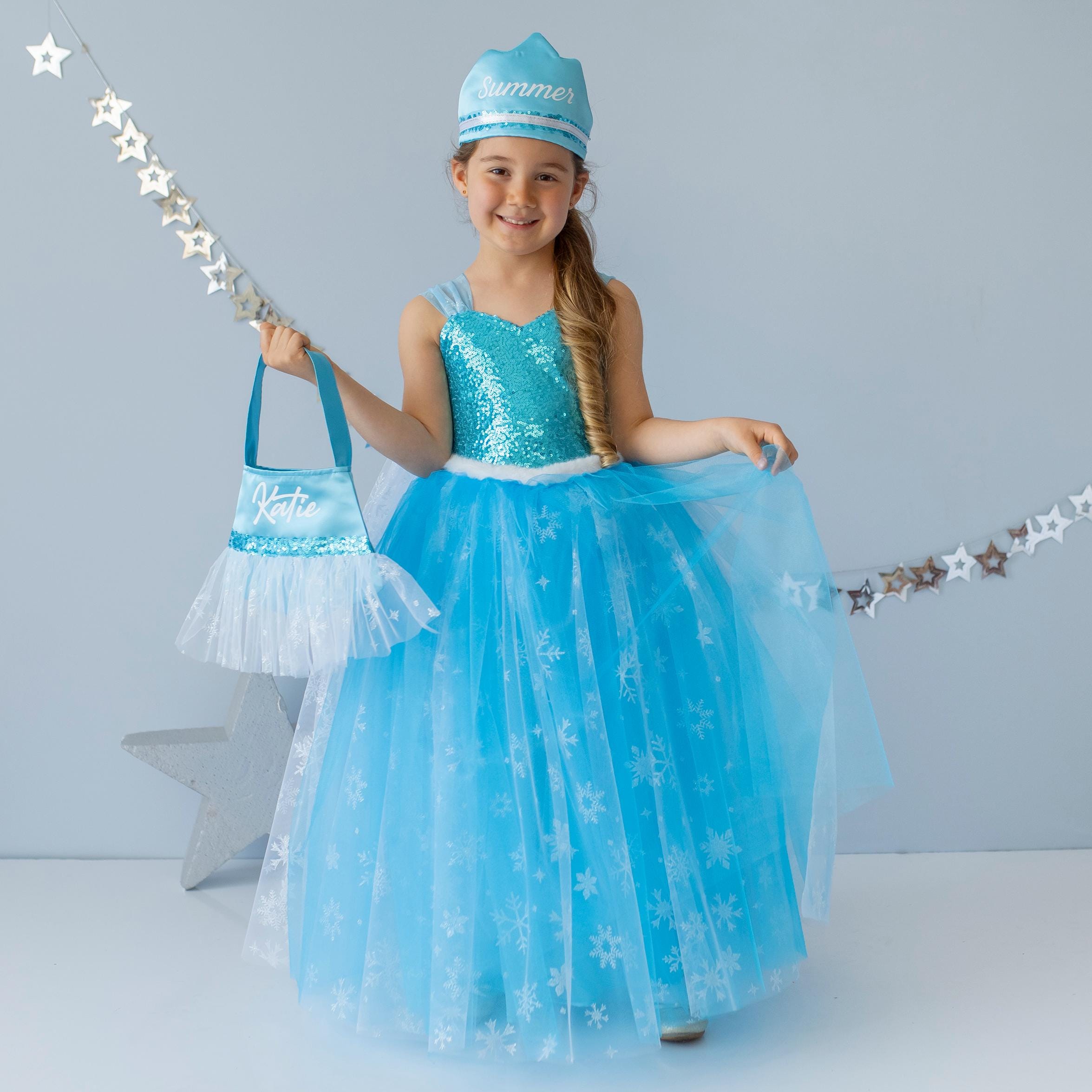 Elsa Princess Costume: Frozen-inspired Dress for Girls Birthday Party ...