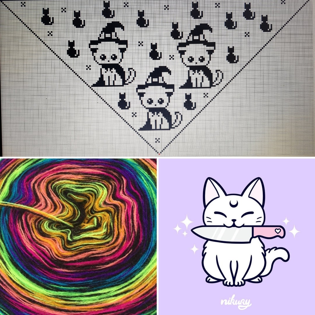 Häkelanleitung Kawaii Halloween Hexeen Kitten - Etsy