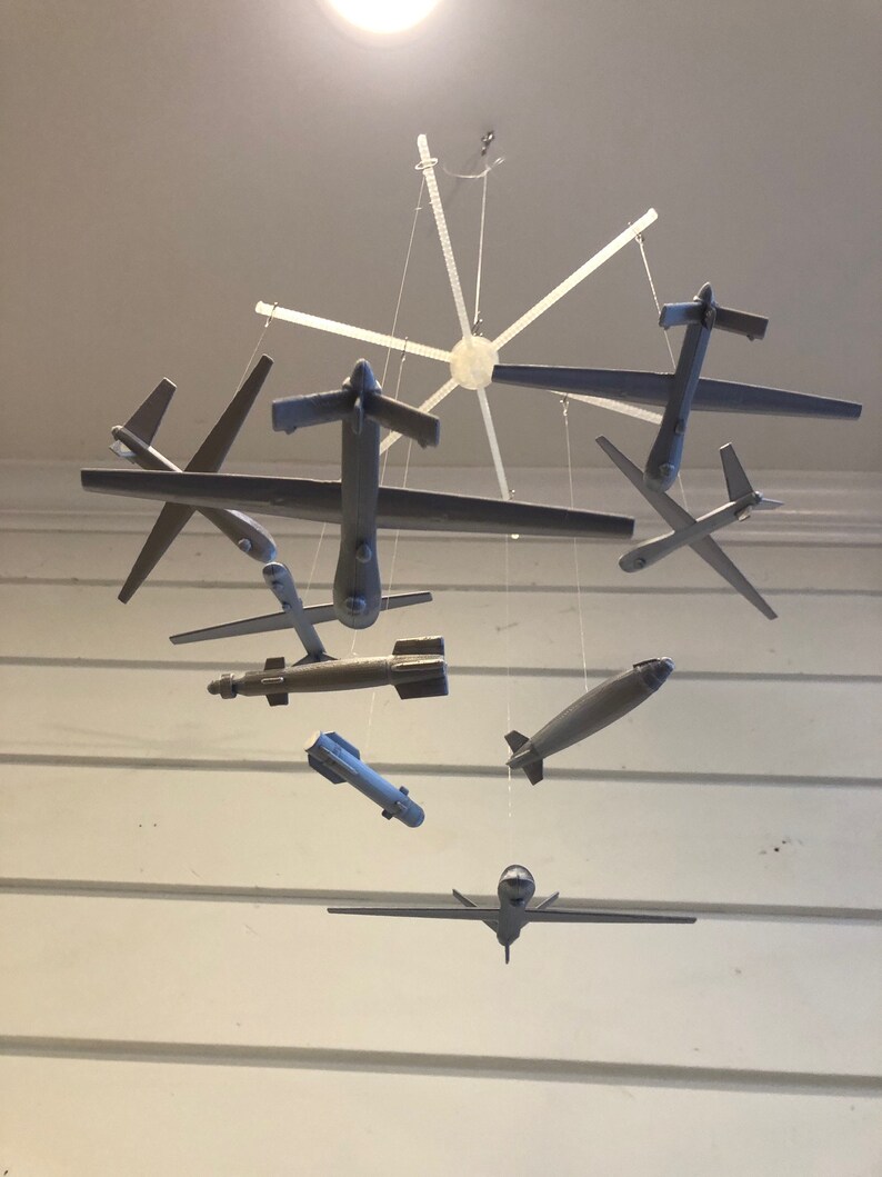 Dystopian Skies Drone Mobile | 3D Printed Kinetic Art, Banksy-inspired ...