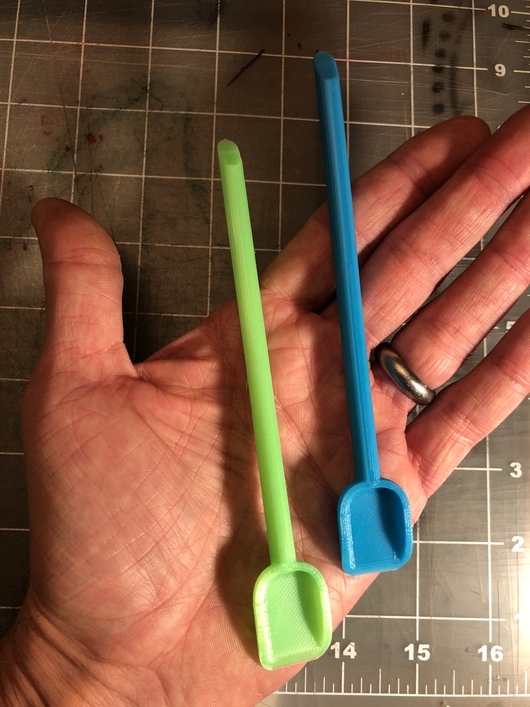 LARGE SIZE Space Scoop Tool Psychedelic Rainbow Nebula Scoopula Scrape ...