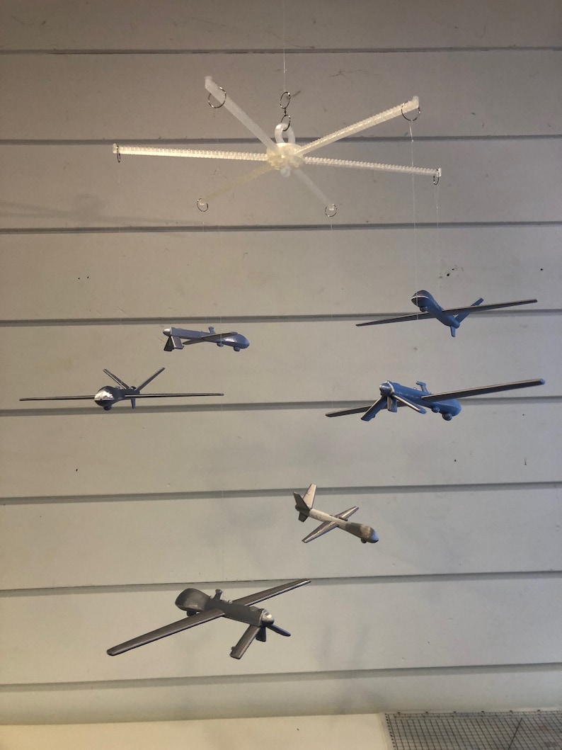 Dystopian Skies Drone Mobile | 3D Printed Kinetic Art, Banksy-inspired ...