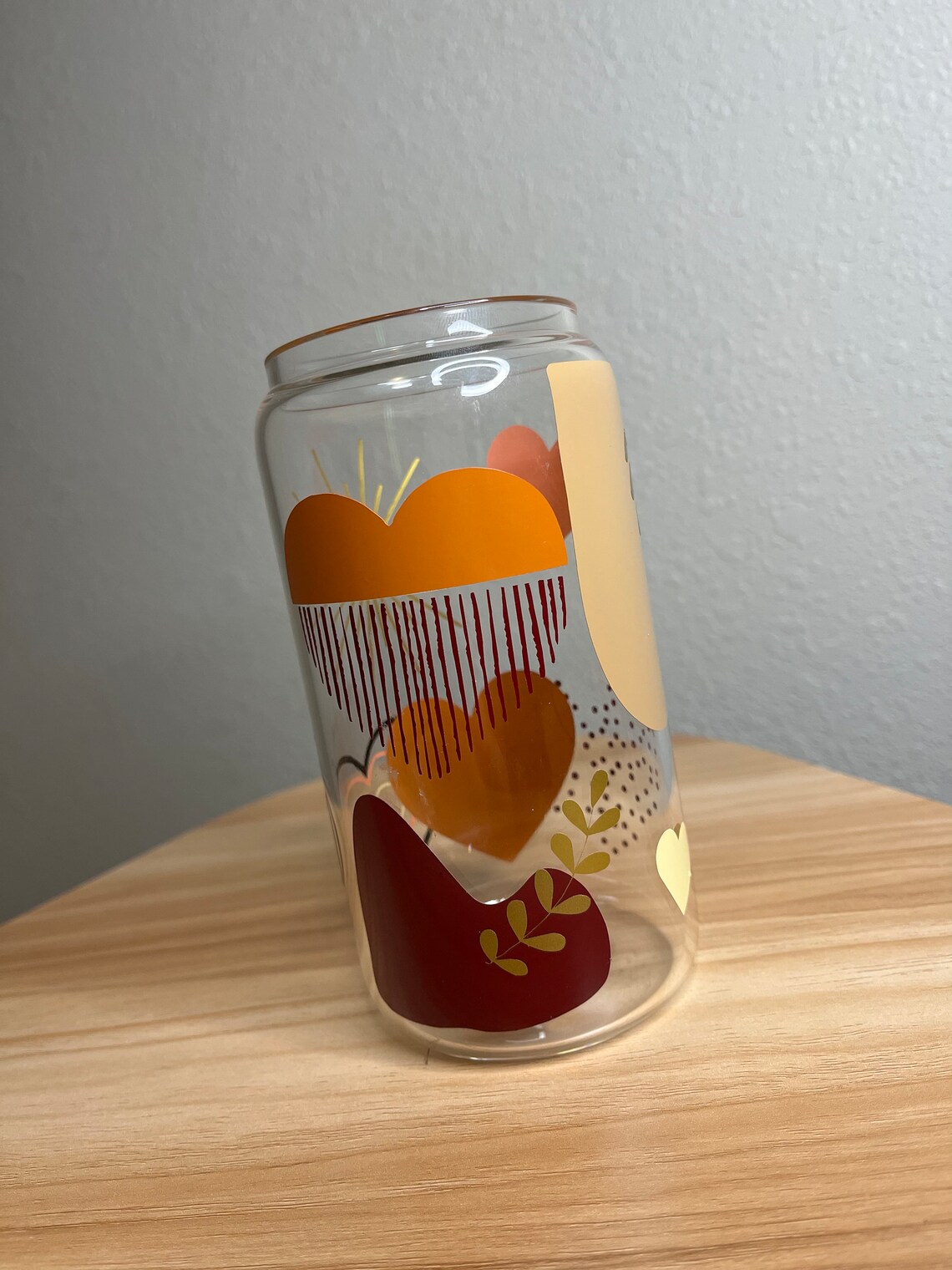 Boho Beer Glass Can Cup | Aesthetic Coffee Glass | Iced Coffee Glass ...