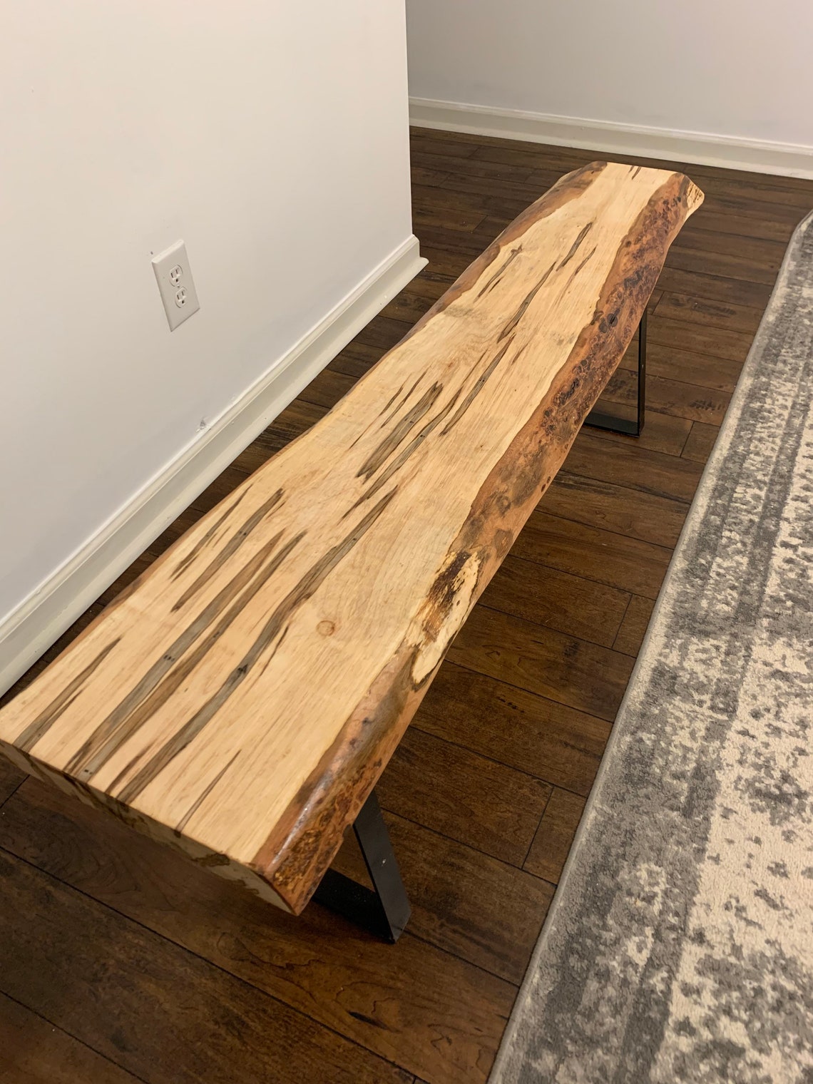 Custom Wood Bench Ambrosia Maple Bench Custom Maple Bench - Etsy