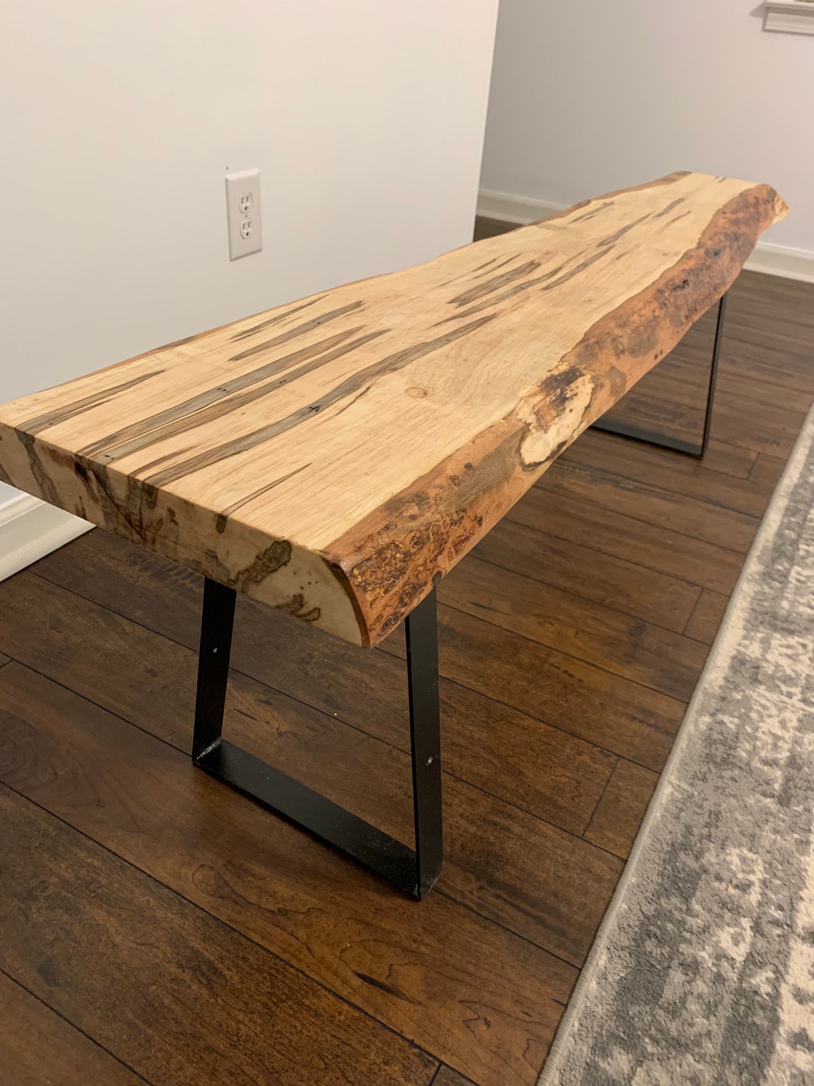 Custom Wood Bench Ambrosia Maple Bench Custom Maple Bench | Etsy