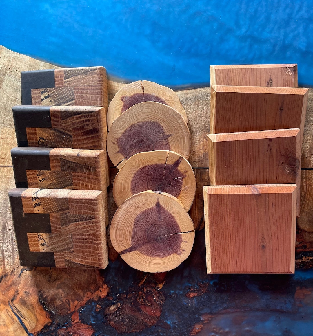 Custom Wood Coasters set of 4 - Etsy