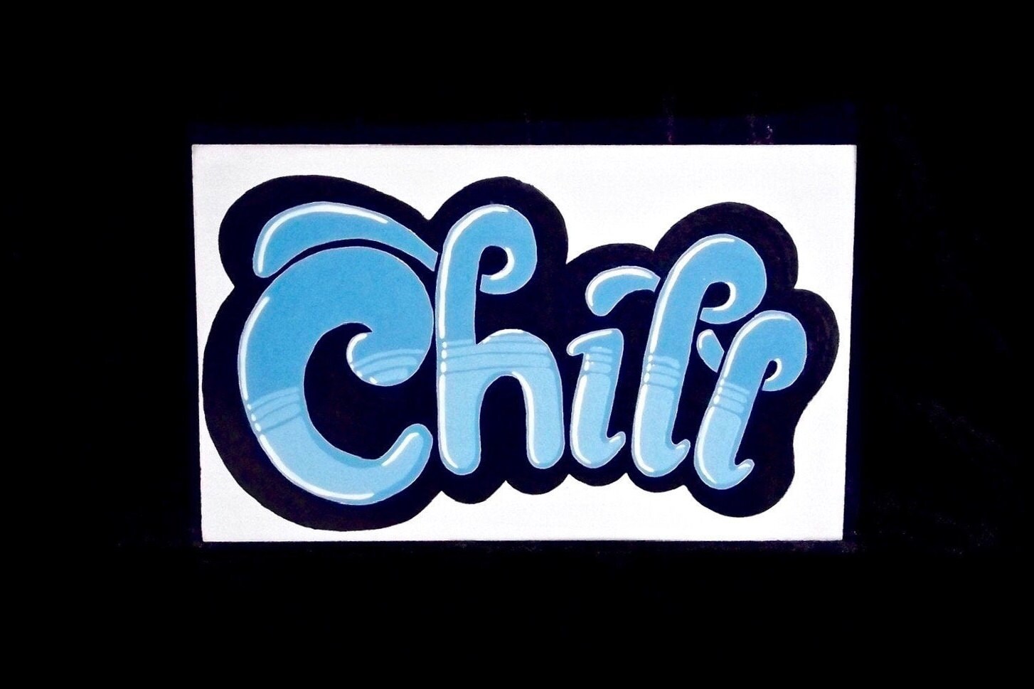 Hand Painted Sign Chill Funky Lettering - Etsy