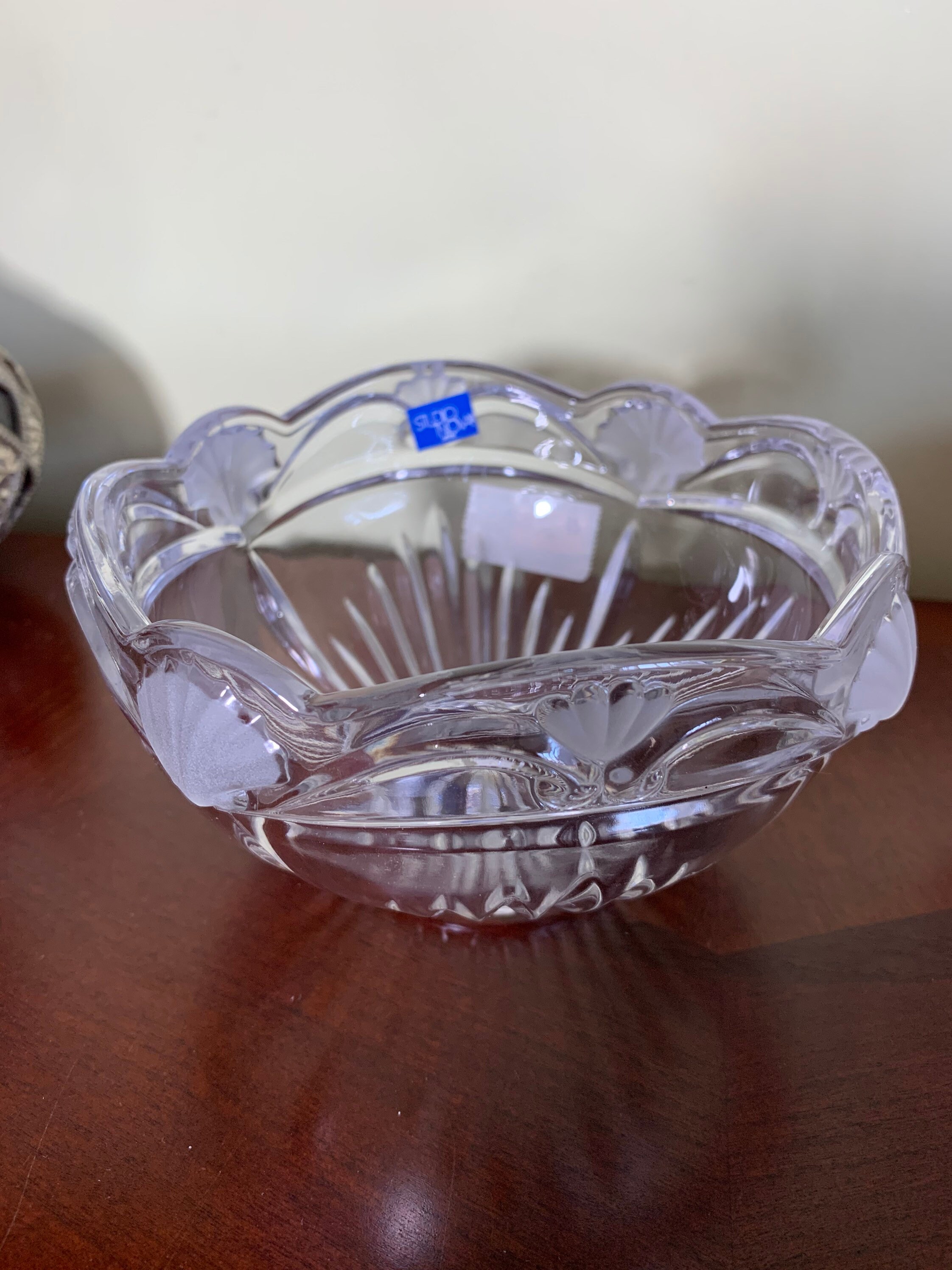 Vintage Studio Nova Japan Crystal Bowl 5,5 With Frosted Shells Overlay ...