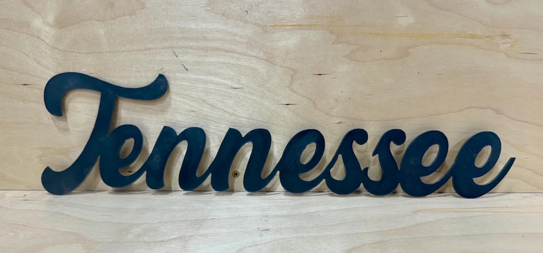 Tennessee Script Metal Wall Art - Etsy