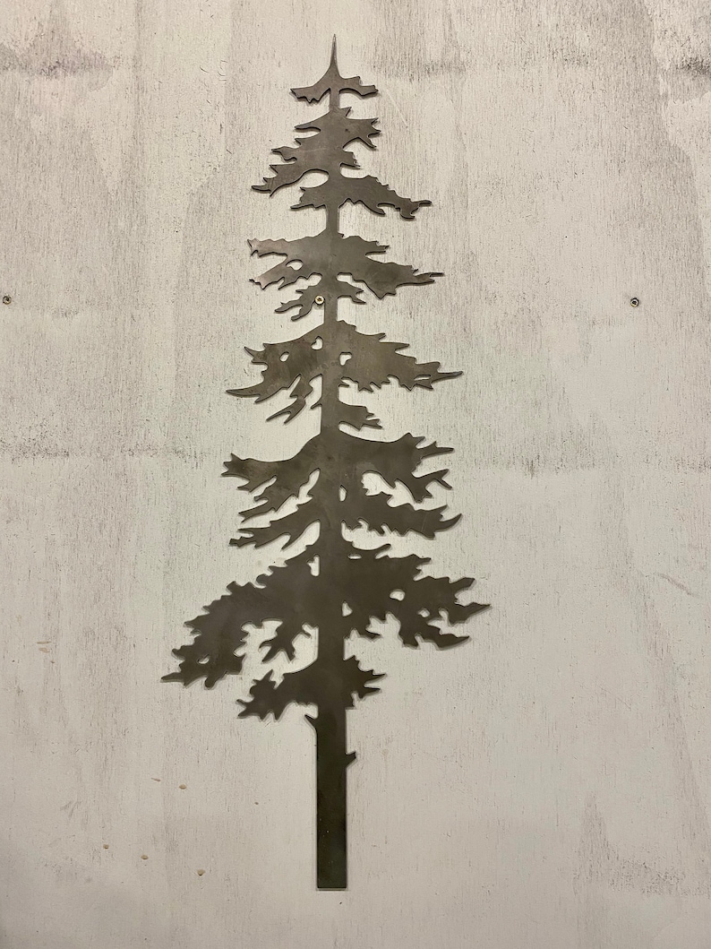 Fir Tree Metal Wall Art - Etsy