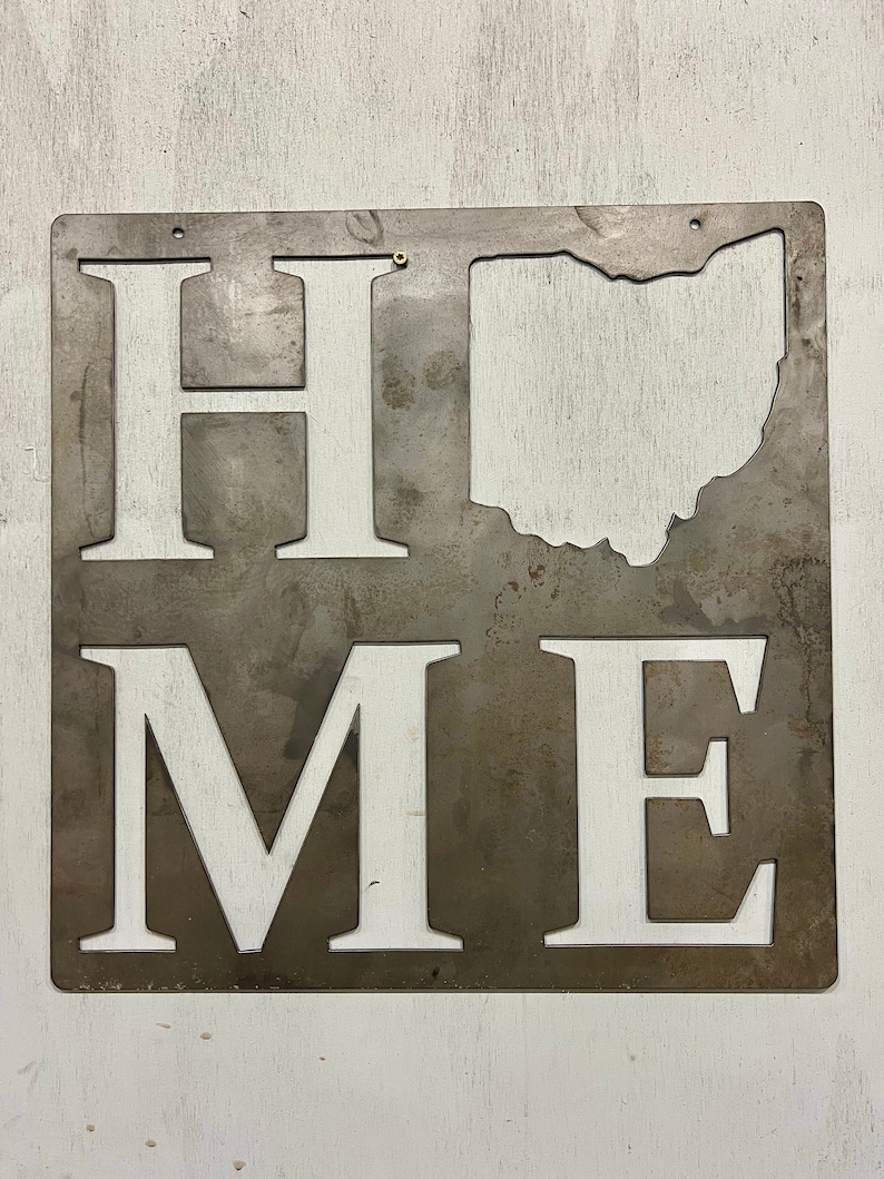 Ohio Home Metal Wall Art - Etsy
