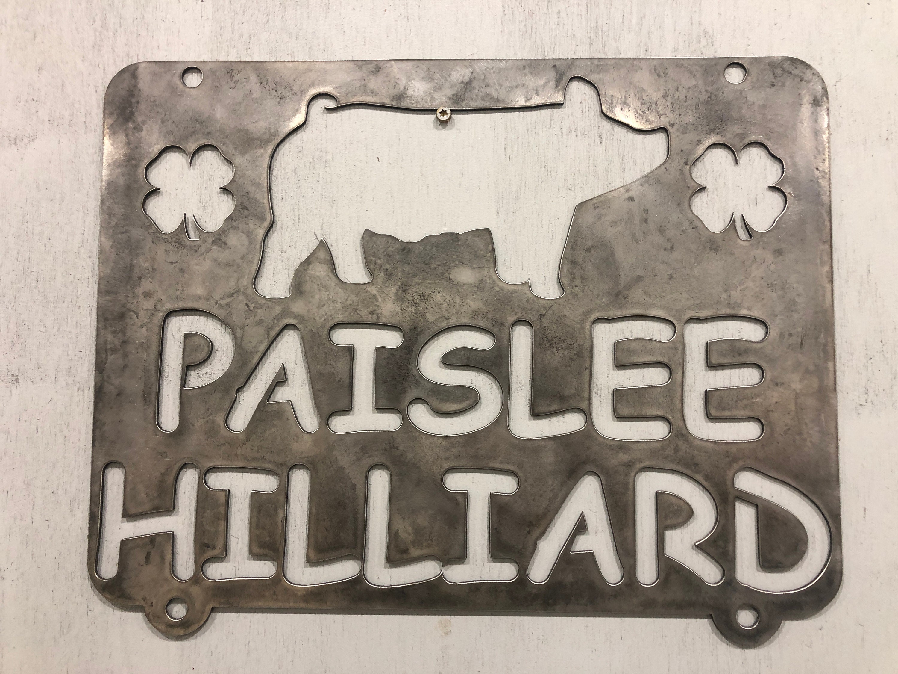 Jr. Fair Livestock Exhibitor Name Plate - Etsy