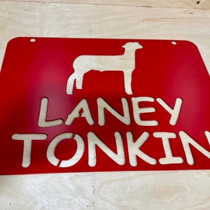 Jr. Fair Livestock Exhibitor Name Plate - Etsy