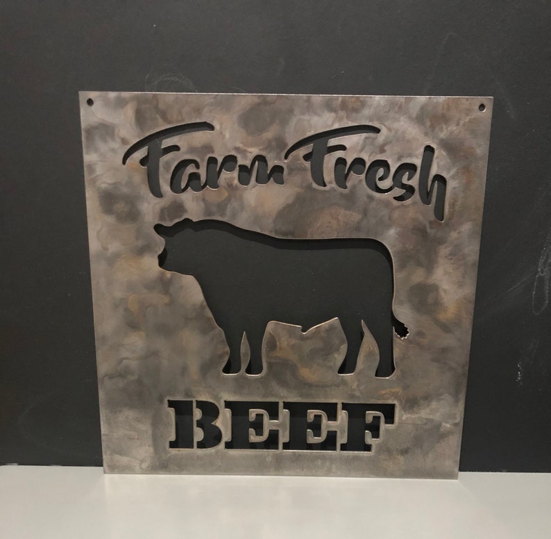Farm Fresh Beef Metal Wall Art - Etsy
