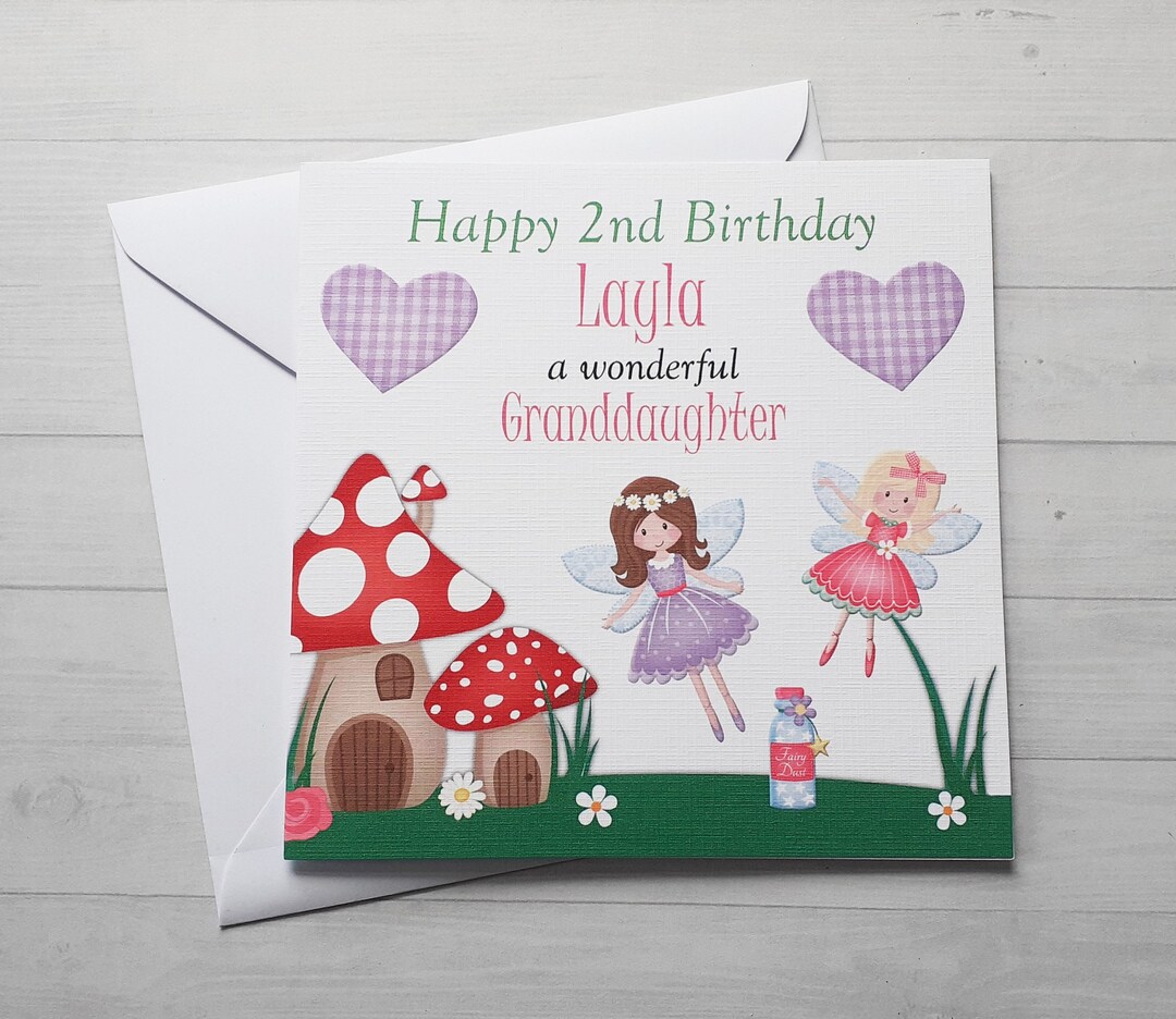 Handmade Personalised Birthday Card /fairy/fairies/ ANY RELATIVE, Any ...