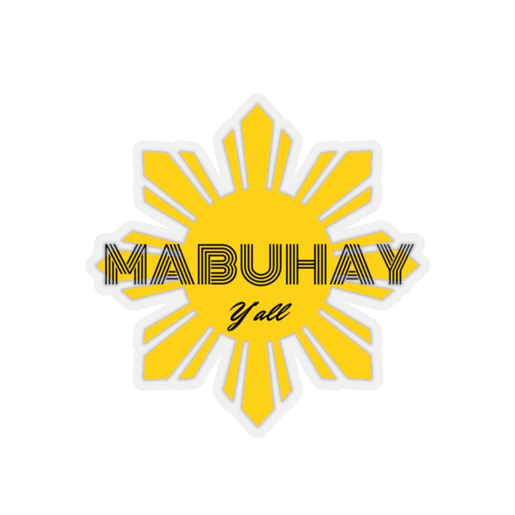 Mabuhay Y'all With Yellow Philippine Sun Kiss-cut Stickers - Etsy