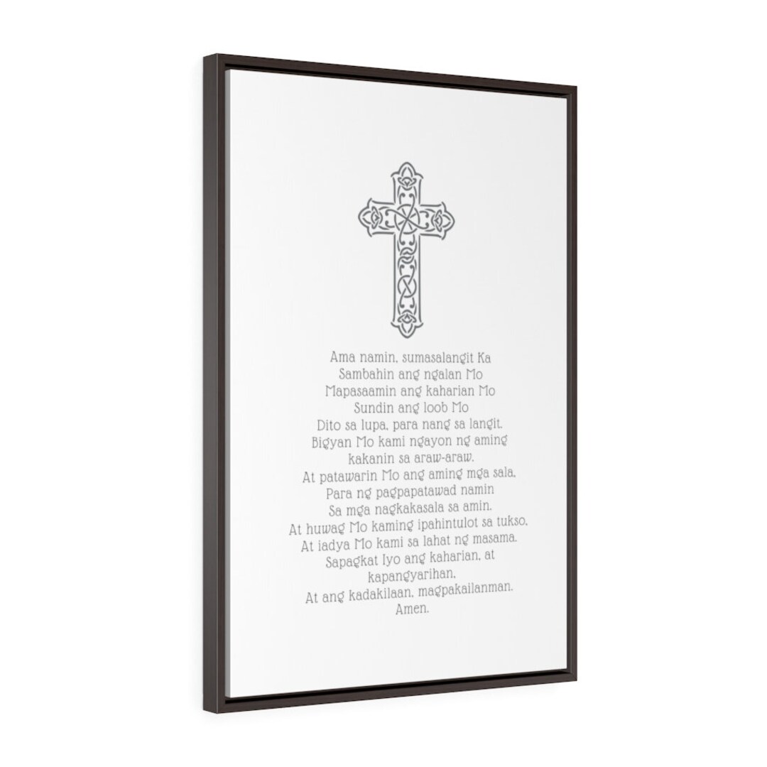 Ama Namin Meaning Our Father Prayer In Tagalog Walnut Colored Etsy