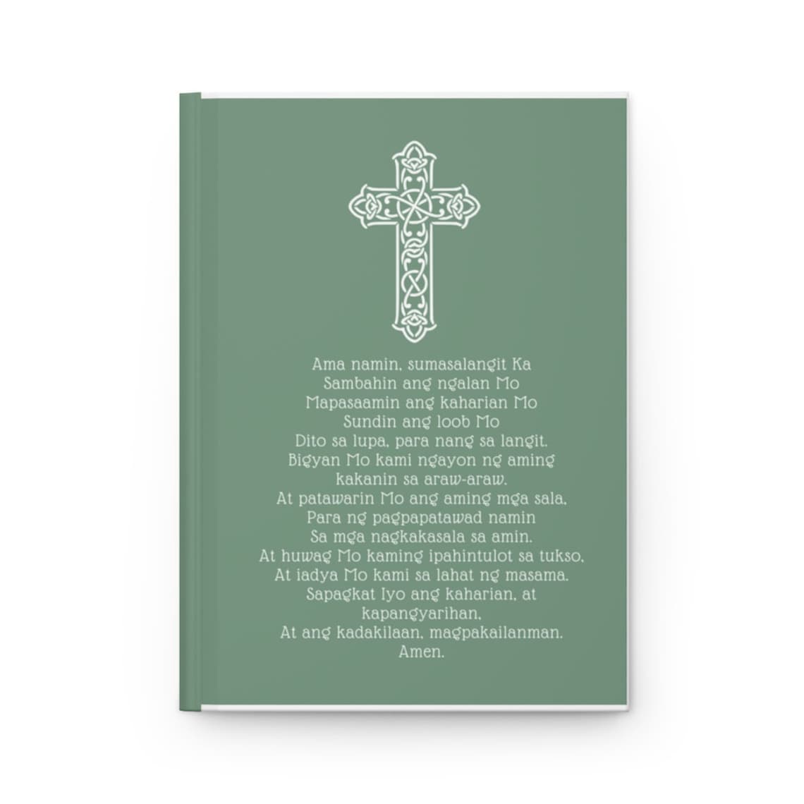 Ama Namin Prayer Meaning Our Father in Tagalog. Hardcover Journal Matte ...