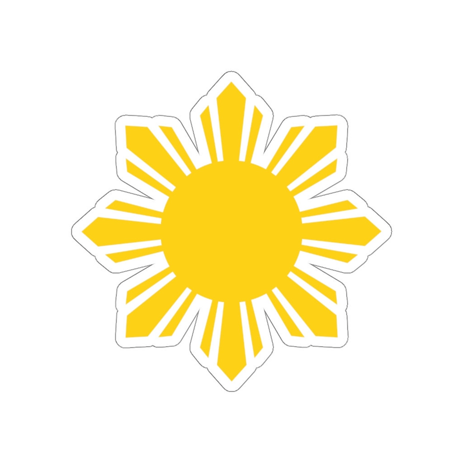 Philippine Sun Sticker for Kiss-cut Stickers - Etsy