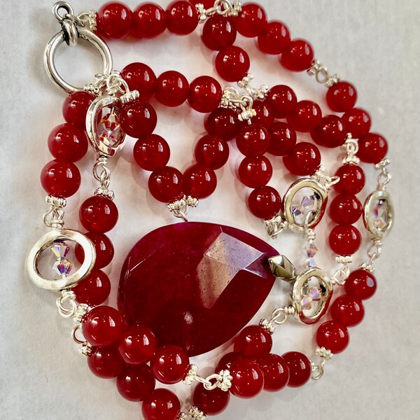 Red Jade Pendant - Etsy