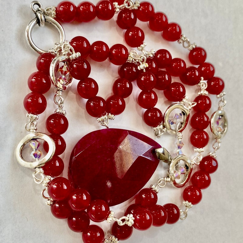 Red Jade Pendant - Etsy