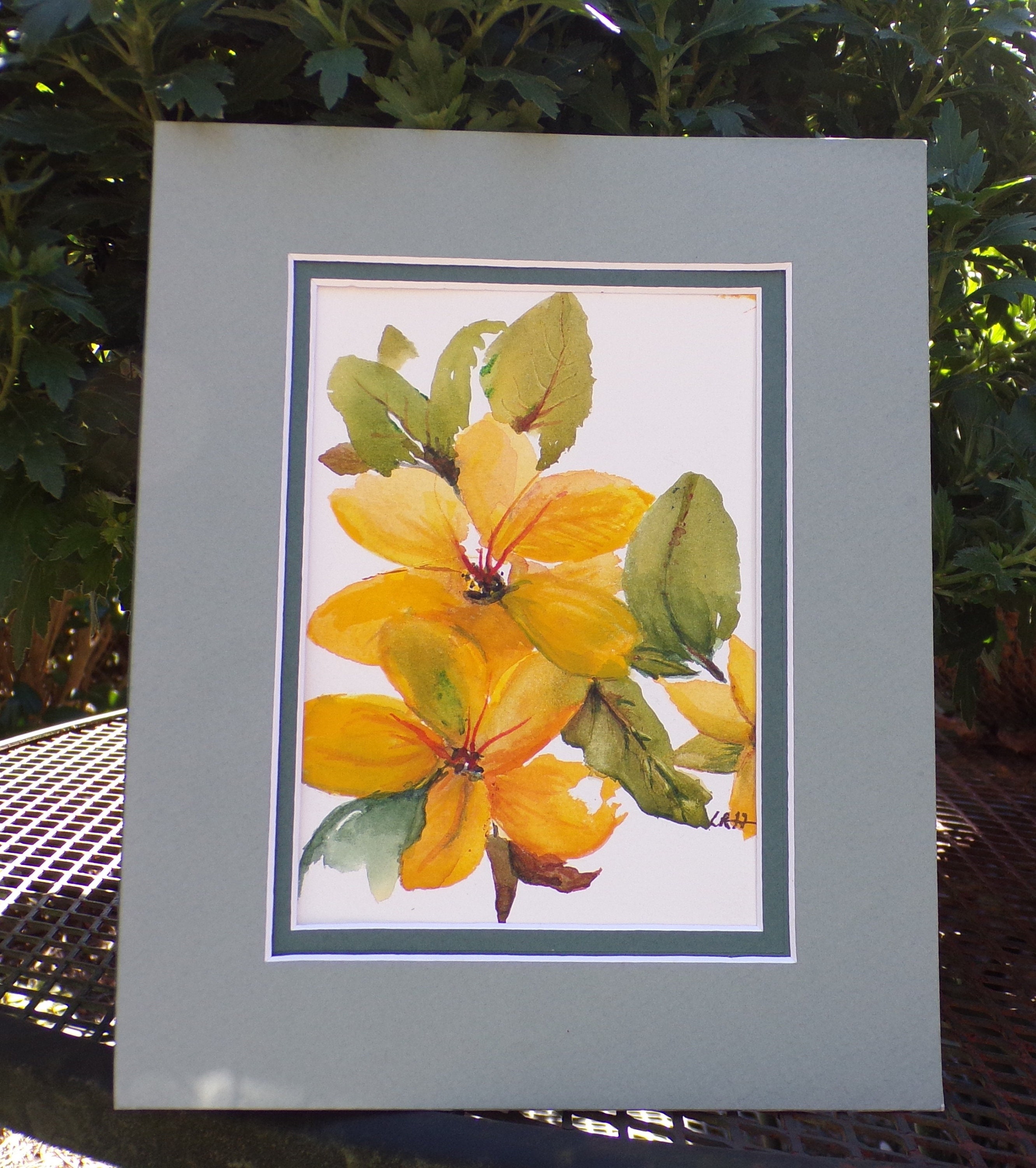Yellow Flowers, 5x7, Small, Original Art, Watercolor, Painting, Flowers ...