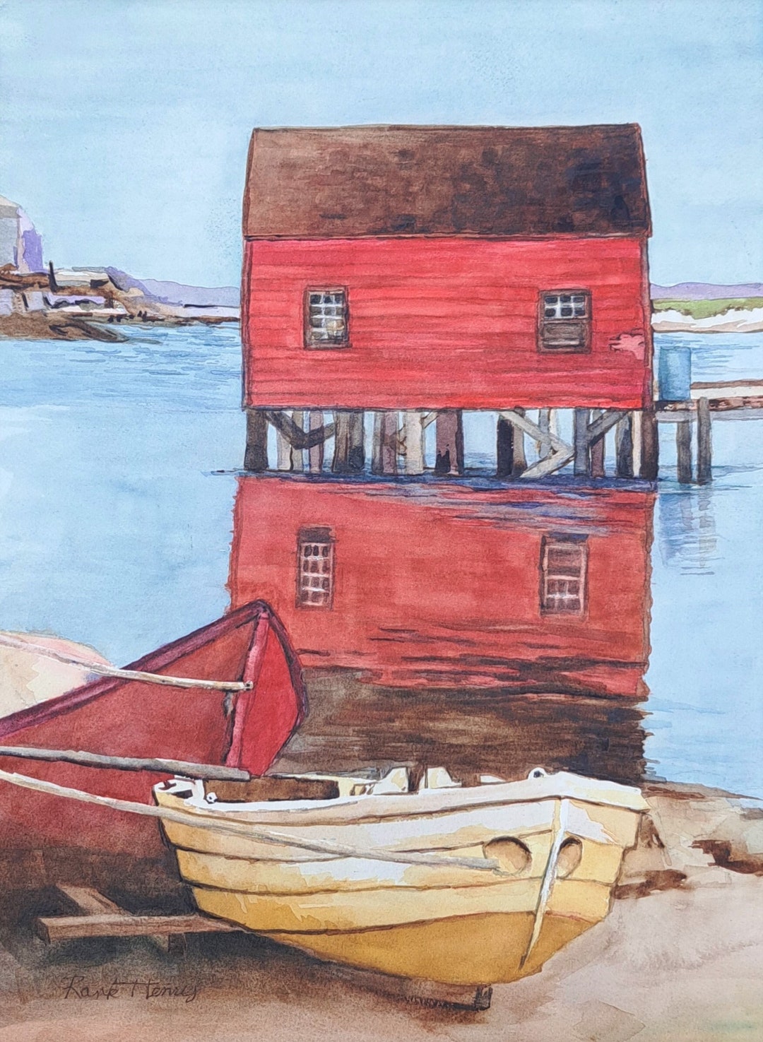 Boathouse 12x16 Original Art Watercolor Painting - Etsy