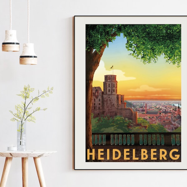 Vintage Heidelberg Poster - Etsy