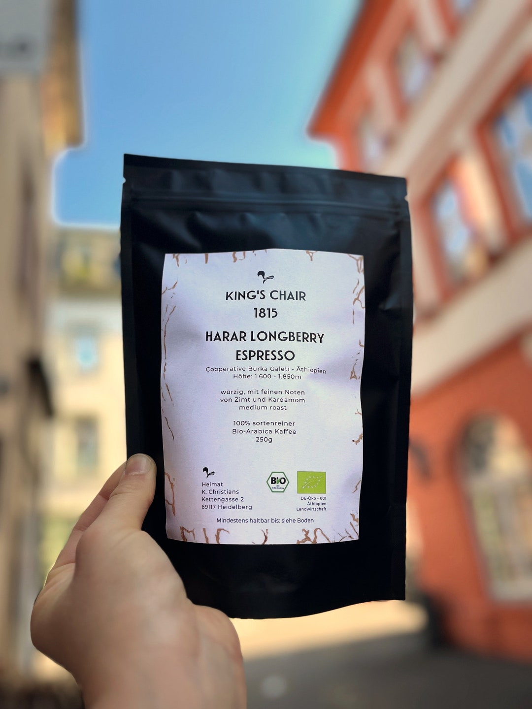 BIO Harrar Longberry Espresso coffee King's Chair Heidelberg - Etsy