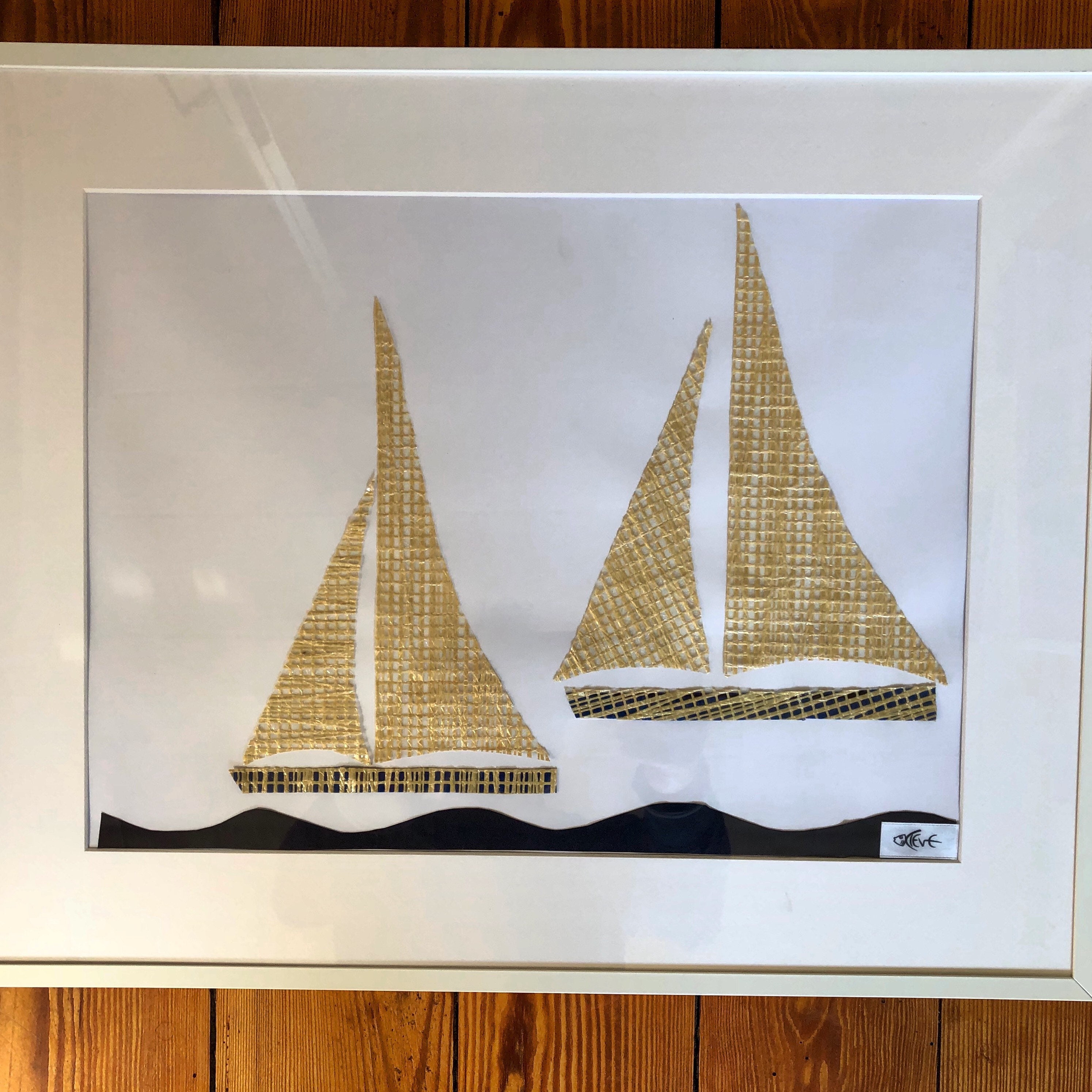 Maritime Decoration Picture Frame With Sail Made of Recycled - Etsy UK
