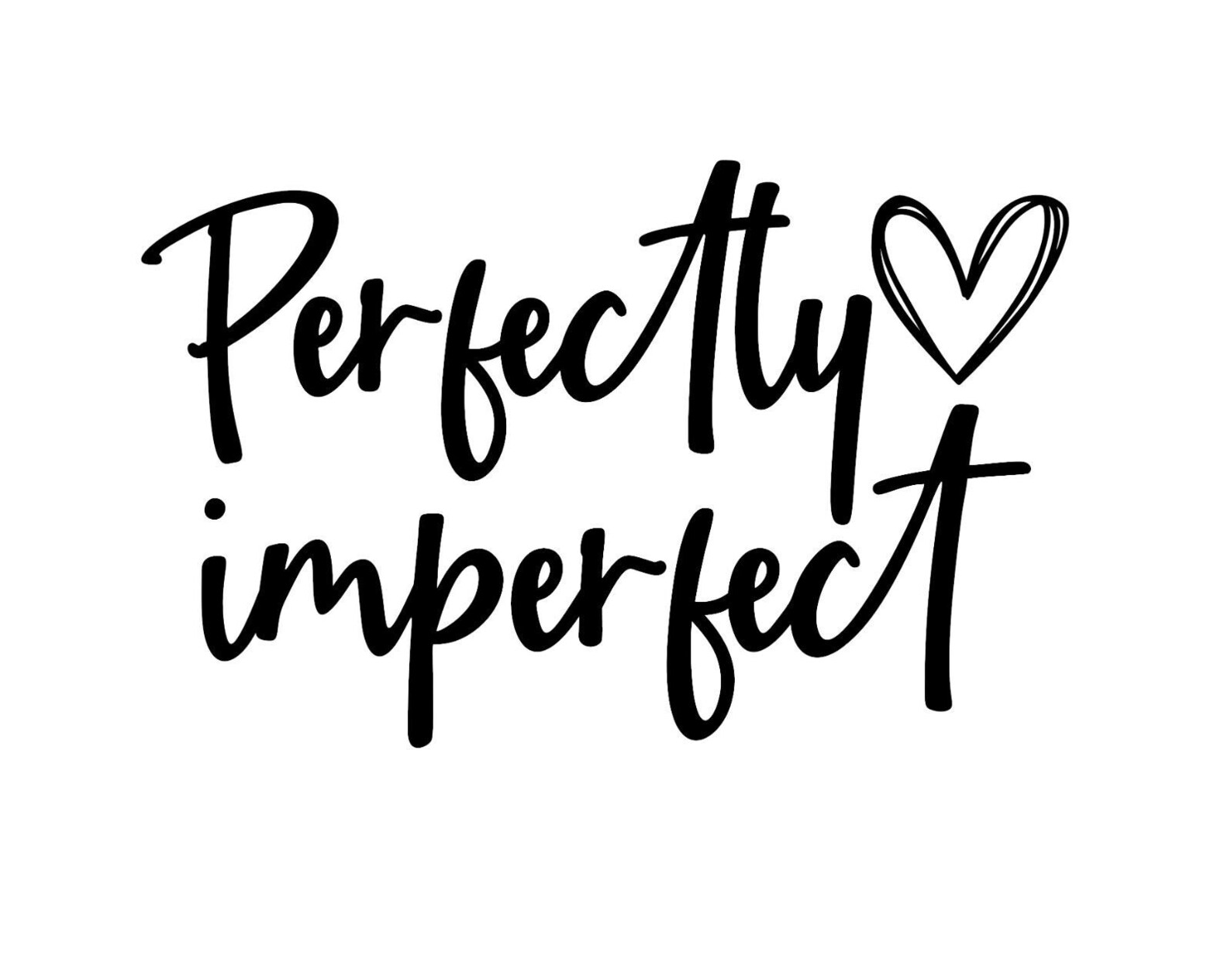 Perfectly Imperfect Inspirational Quote Vinyl Wall Sticker Decal - Etsy